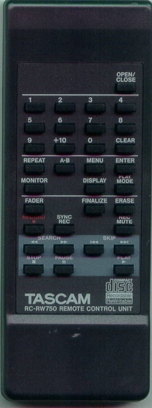 TASCAM CD-RW900 Replacement Remote – Remotes.net