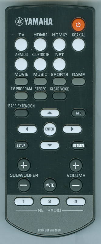 YAMAHA FSR89 Replacement Remote – Remotes.net