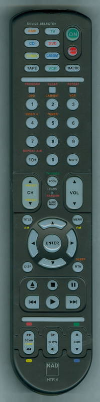 NAD HTR4 Replacement Remote – Remotes.net