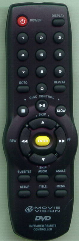 MOVIEVISION MVDVDPL3V2 Replacement Remote – Remotes.net