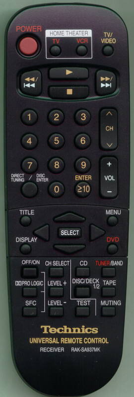 TECHNICS RAK-SA937MK Replacement Remote – Remotes.net
