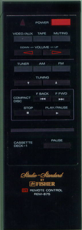 FISHER REM875 Replacement Remote – Remotes.net