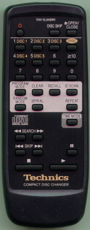 TECHNICS SLPD6 Replacement Remote – Remotes.net