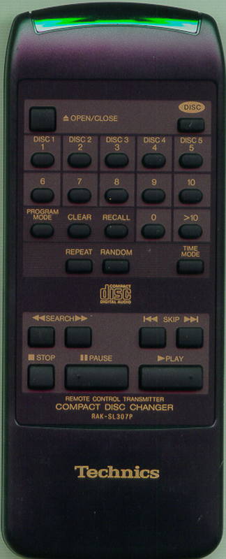 TECHNICS SLPD827 Replacement Remote – Remotes.net