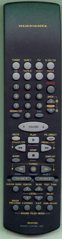 MARANTZ SR-18EX Replacement Remote – Remotes.net